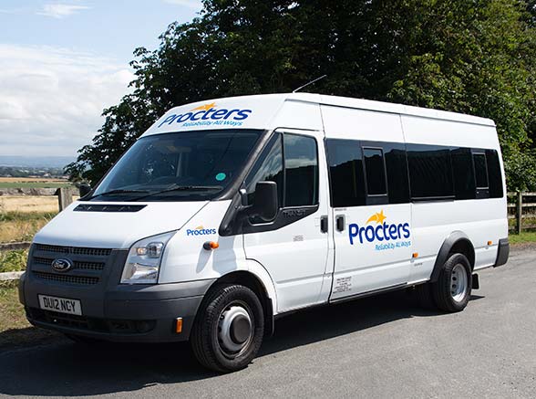Mini Bus Hire | Best Hire Rates Available | Procters Coachers